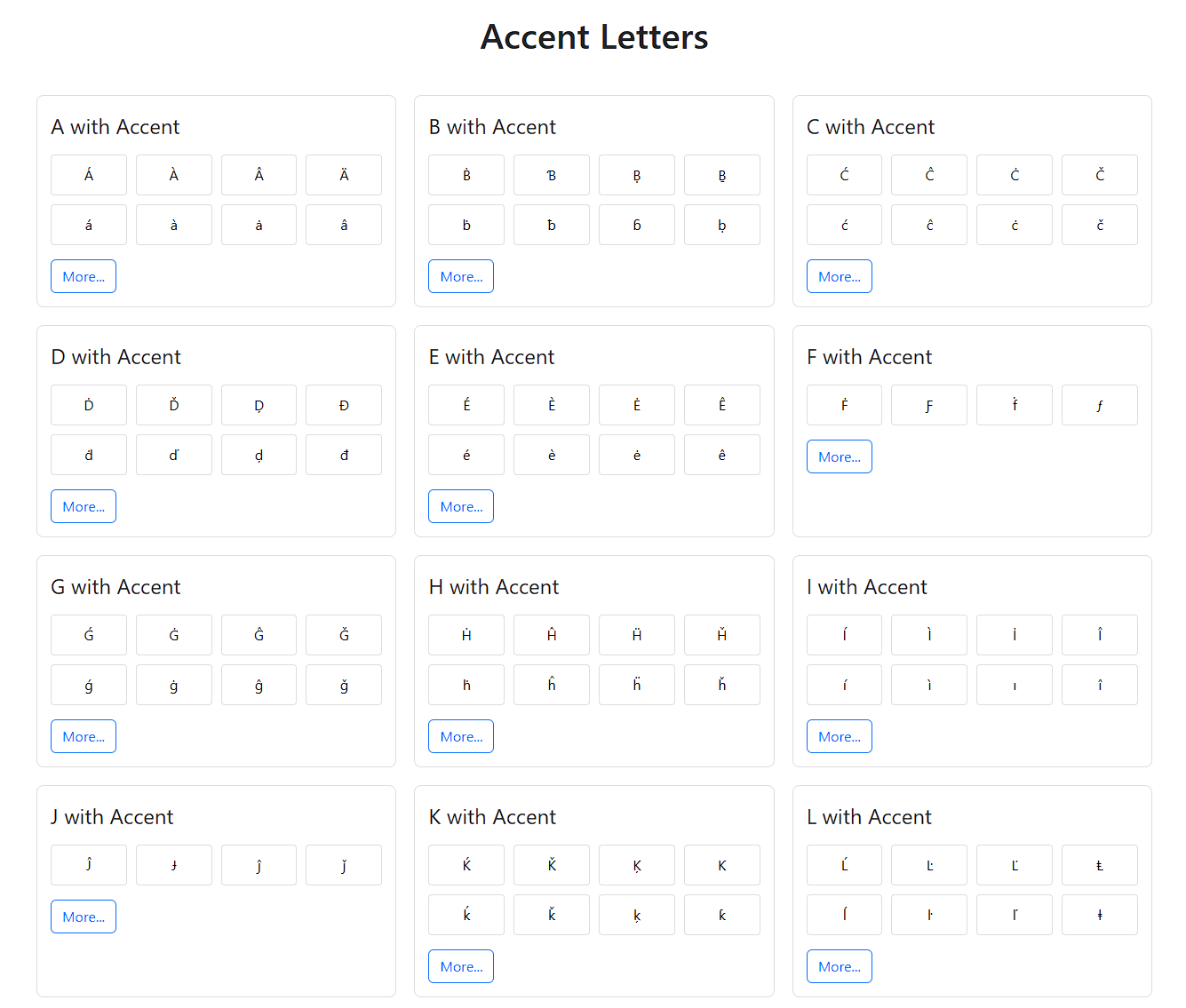 Accent Letters